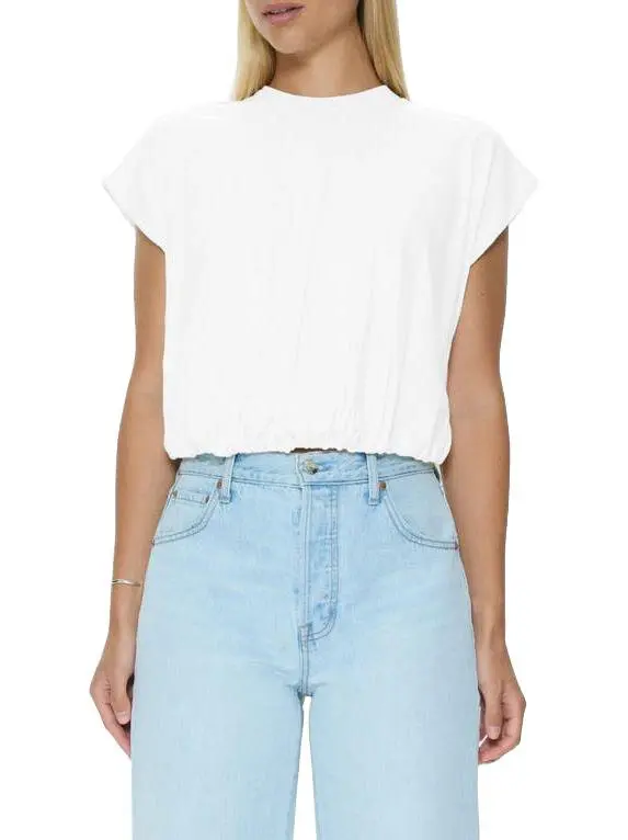 PISTOLA Millie Bubble Hem Top - Le Blanc
