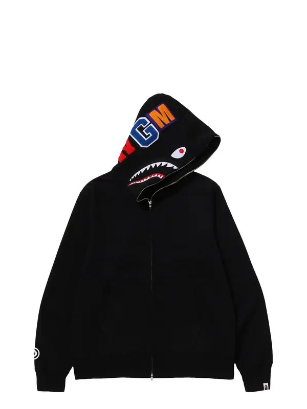 A BATHING APE Shark Full-zip Hoodie - Black