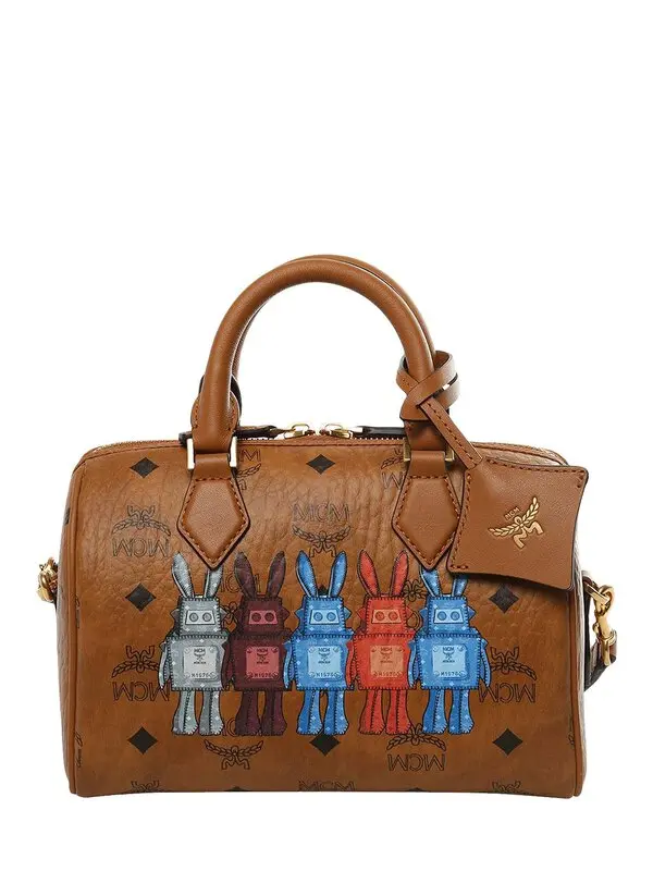 Mcm Ella Vi Boston Small Bag - Tan
