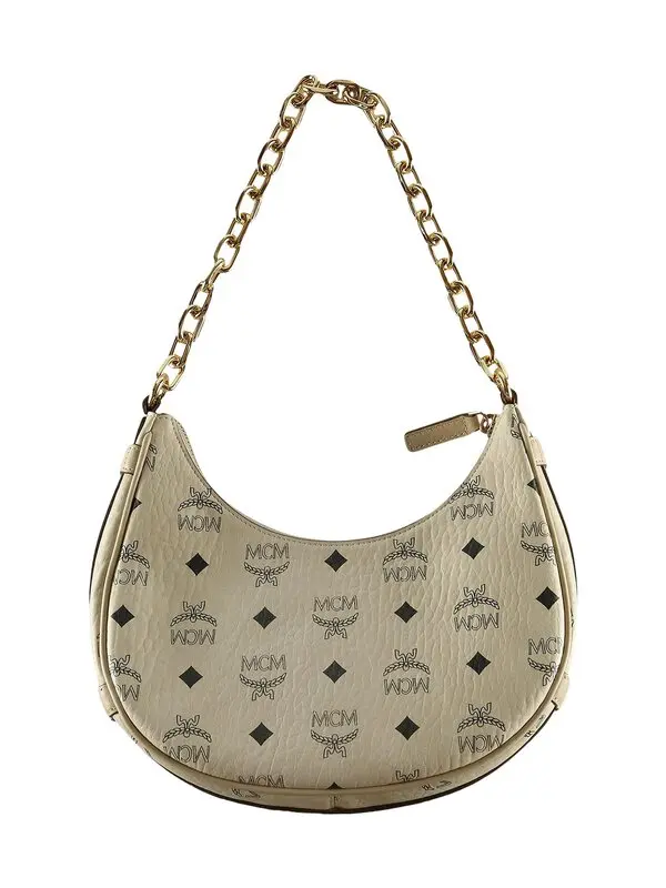 Mcm Aren Vi Small Hobo Bag - Cream