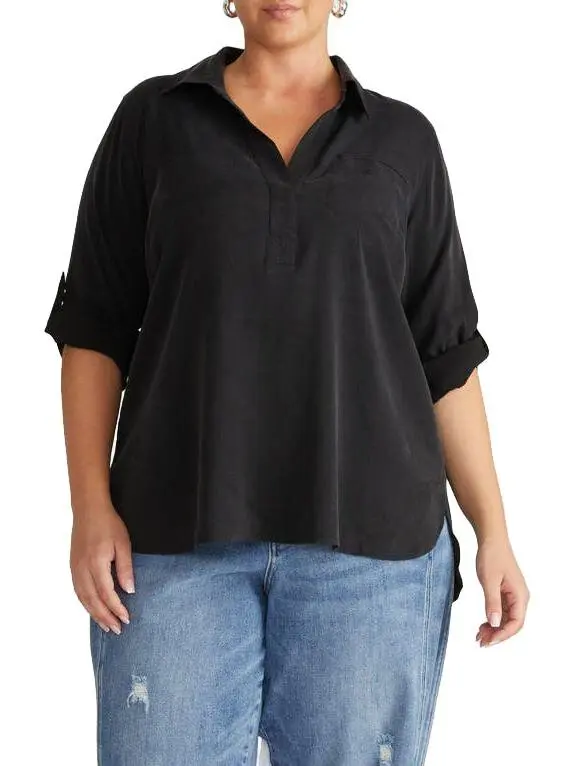 Universal Standard Button-back Shirt - Black