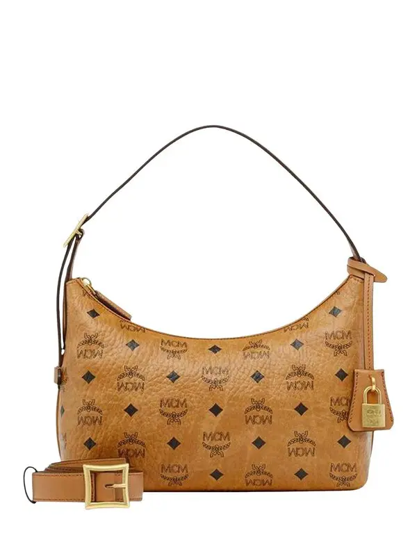 Mcm Aren Vi Hobo Small Bag - Tan