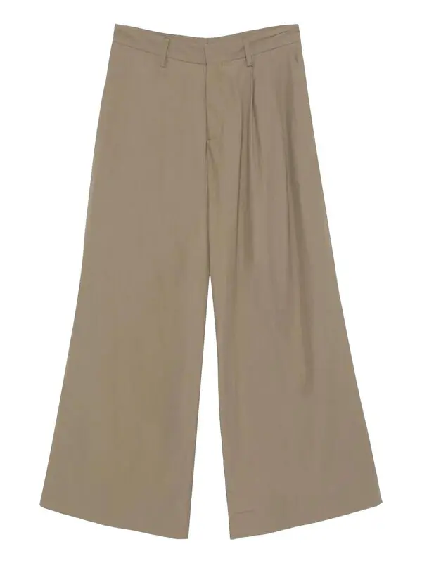 ERL Nylon Pleated Trousers - Brown