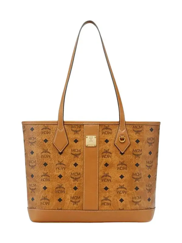 Mcm Liz Vi Shopper Small Bag - Tan