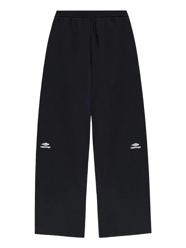 Balenciaga Loose Elastic Waist Sweatpants - Black