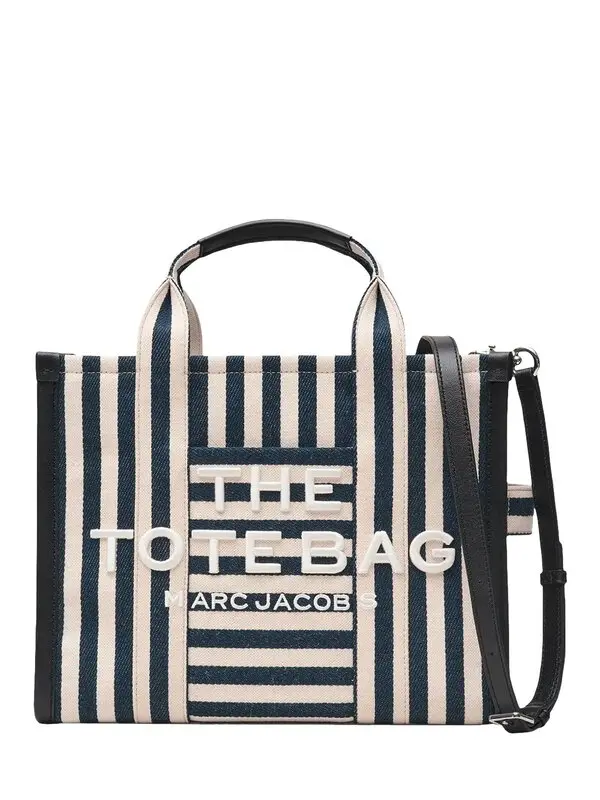 Marc Jacobs Stripe Canvas Medium Tote - Blue