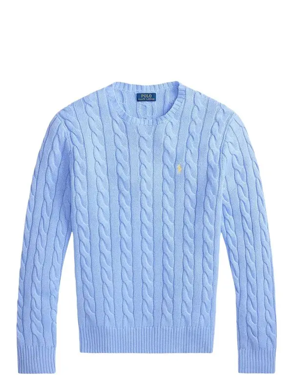 Polo Ralph Lauren Cable Knit Crewneck Sweater - Blue