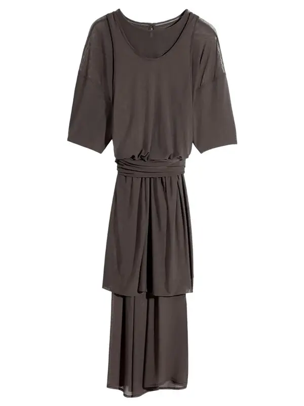 LEMAIRE Double Layer Dress - Brown