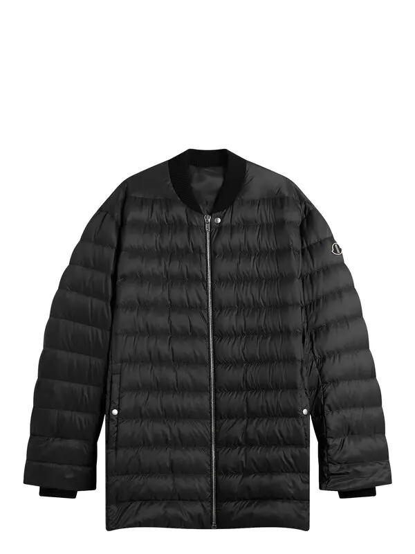 Rick Owens X Moncler Woven Flight Parka Jacket - Black