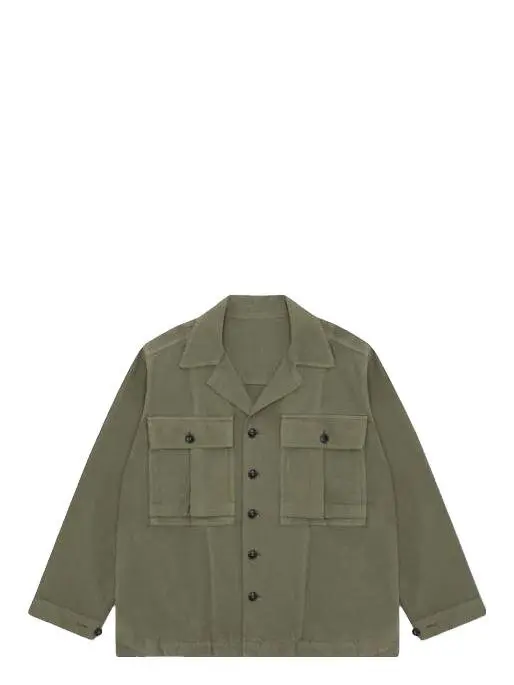 FORTELA Solomon Herringbone Overshirt - Green