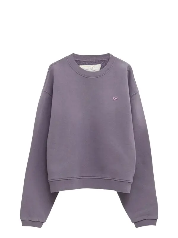 ERL Script Crewneck Sweatshirt Knit - Purple