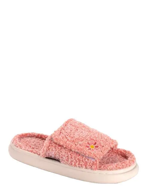 MUK LUKS Gael Slide Slipper - Peach Daisy