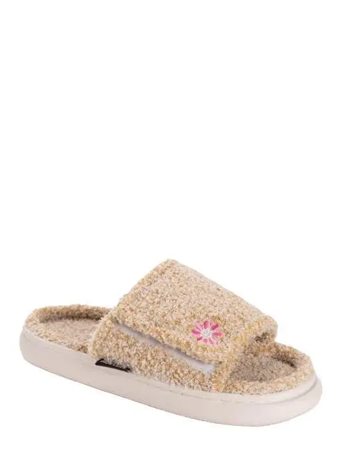 MUK LUKS Gael Slide Slipper - Tan Daisy