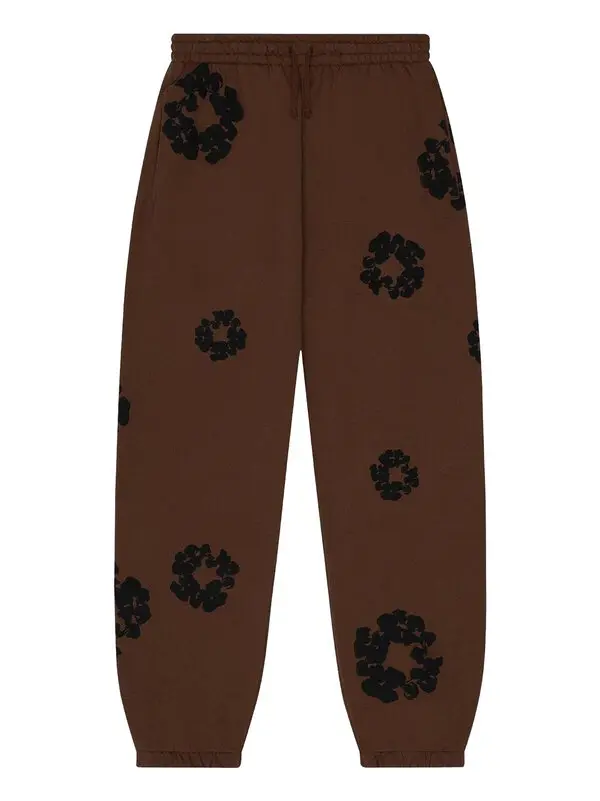 DENIM TEARS Cotton Wreath Sweatpants - Brown