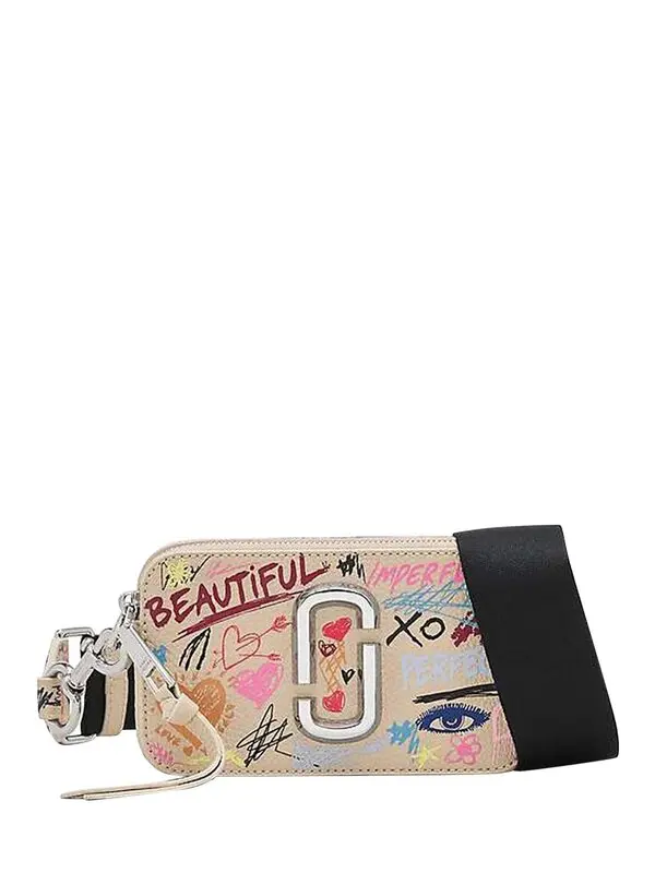 Marc Jacobs Punk Scribble Snapshot Bag - Tan