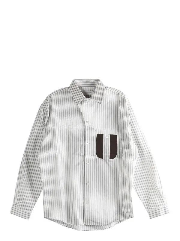 KIKO KOSTADINOV Double Stripe Veca Panelled Shirt - Tan