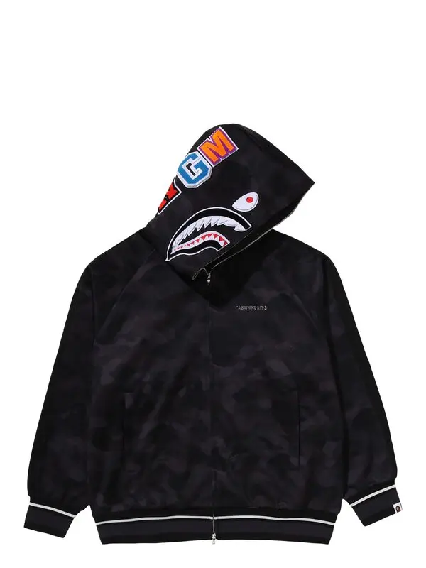 A BATHING APE Color Camo Shark Relaxed Fit Track Jacket - Black