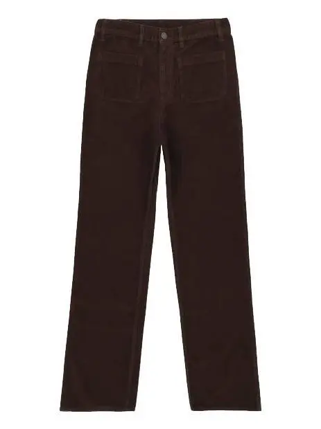 FORTELA Corduroy Bootcut Trousers - Dark Brown