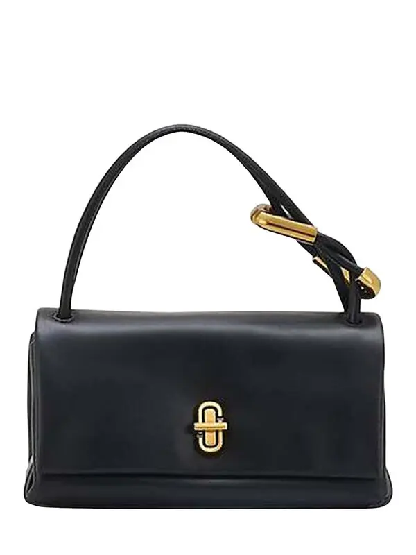 Marc Jacobs The Mini Dual Top Handle Leather Bag - Black