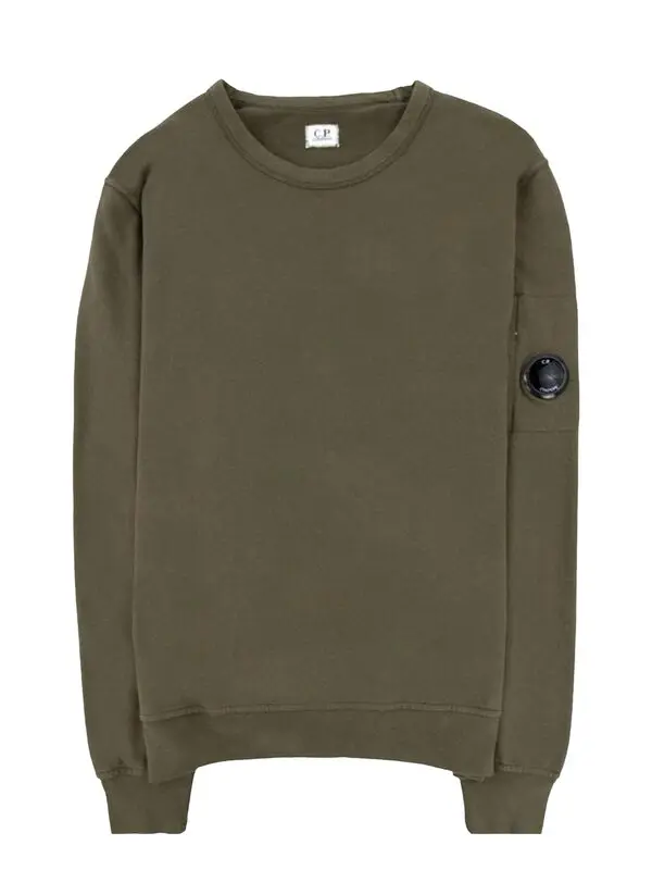 C.P. COMPANY Light Fleece Zip Lens Sweatshirt - Green
