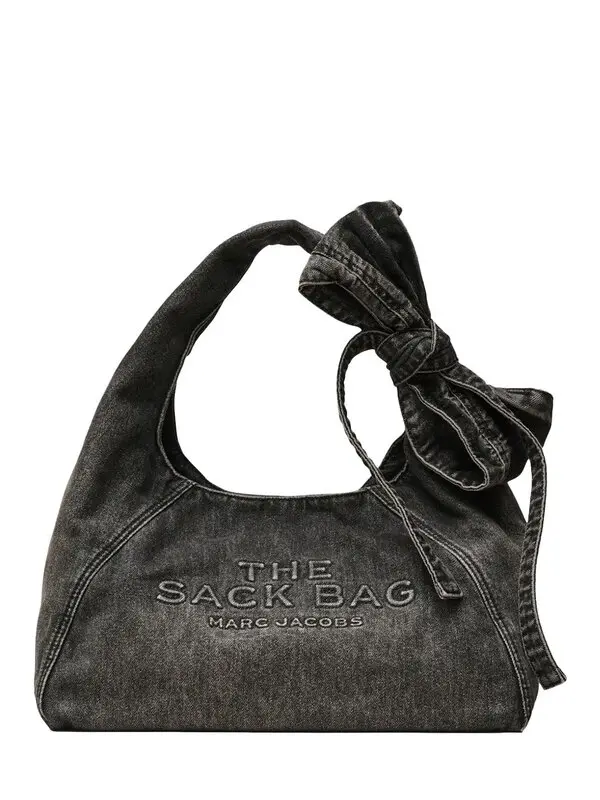 Marc Jacobs Denim Bow Sack Bag - Black