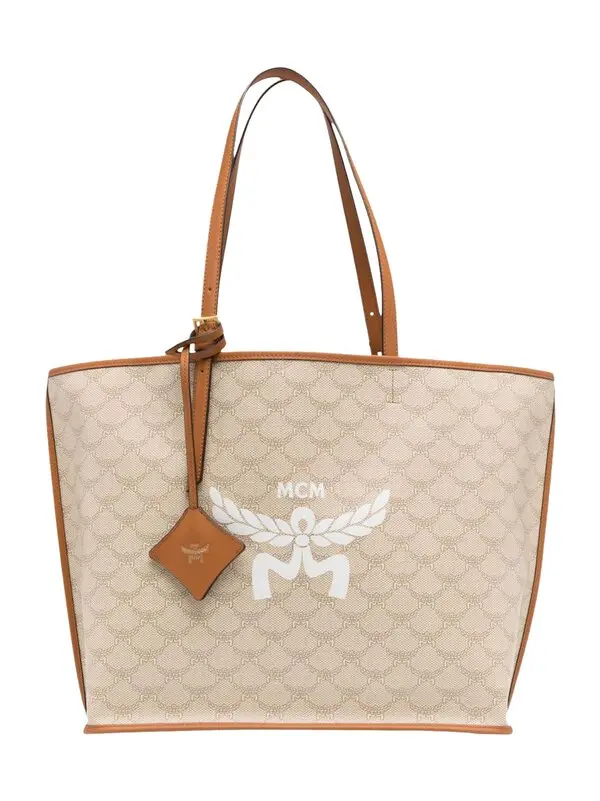 Mcm Himmel Shopper Bag - Cream