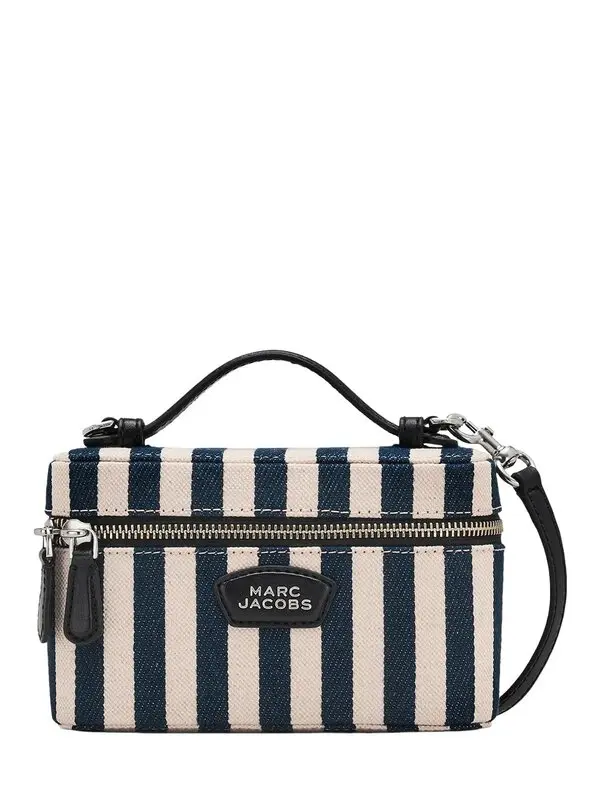 Marc Jacobs Stripe Canvas Everyday Logo Vanity Bag - Blue