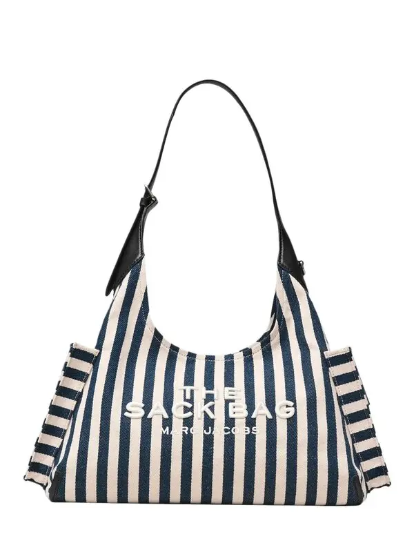 Marc Jacobs Stripe Canvas Belted Sack Bag - Blue