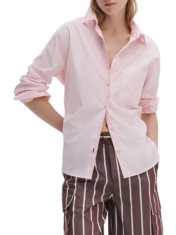 Rag & Bone Cotton Poplin Button-up Shirt - Peony