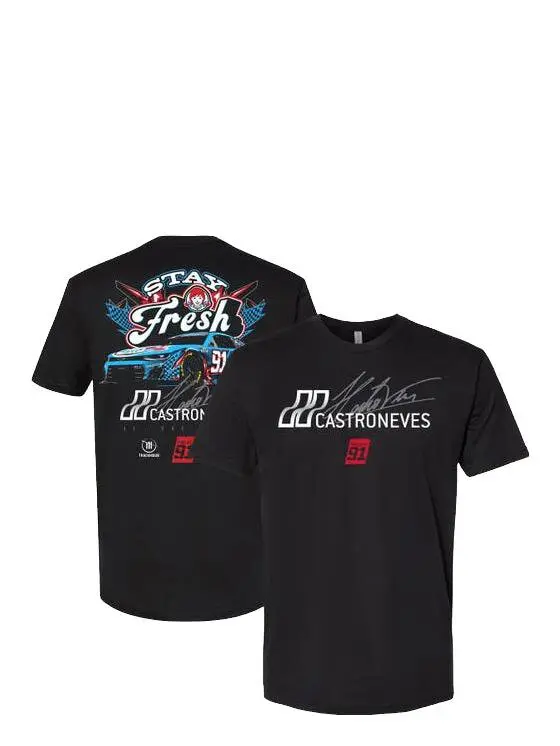 TRACKHOUSE RACING TEAM COLLECTION Helio Castroneves Wendy's Stay Fresh T-shirt - Black