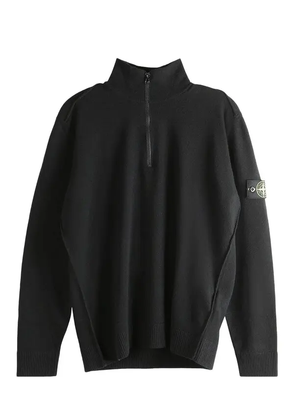 Stone Island Long-sleeve Polo Shirt - Black