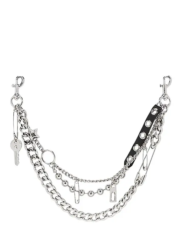 Marc Jacobs Grommet Charm Chain Shoulder Strap - Silver