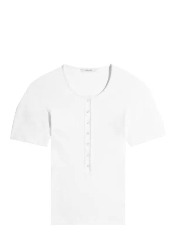 LEMAIRE Fitted Henley Shirt - White
