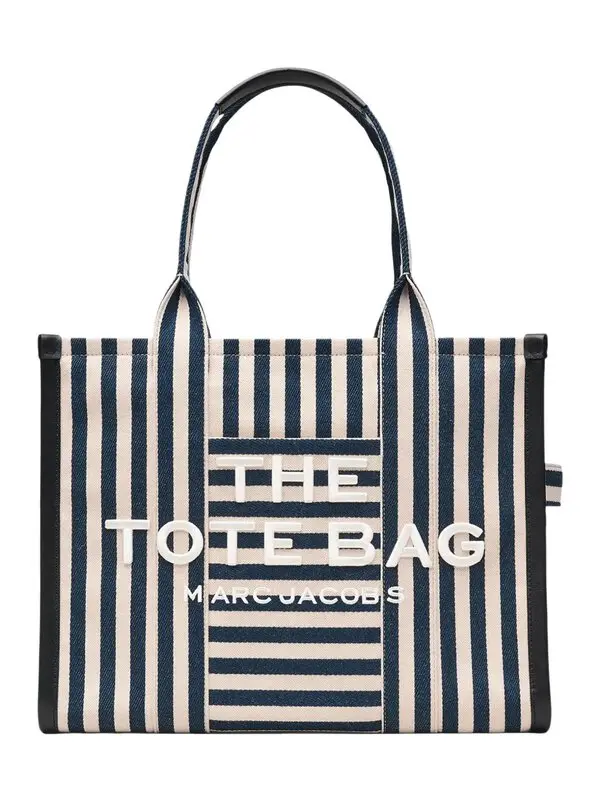 Marc Jacobs Stripe Canvas Large Tote Bag - Blue
