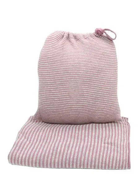 Portolano Cashmere Travel Set - Dusty Rose/light Grey