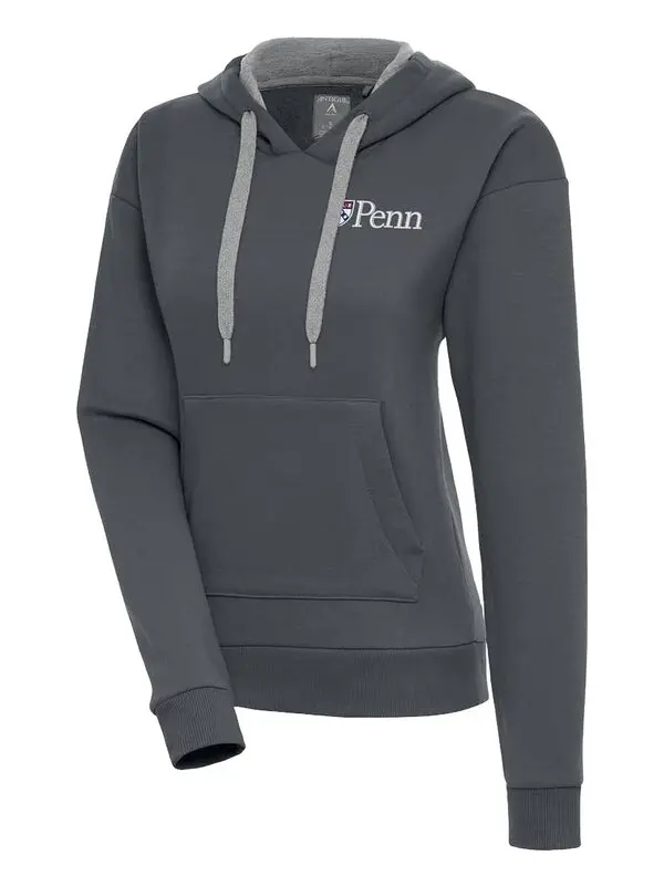 ANTIGUA Pennsylvania Quakers Victory Pullover Hoodie - Charcoal