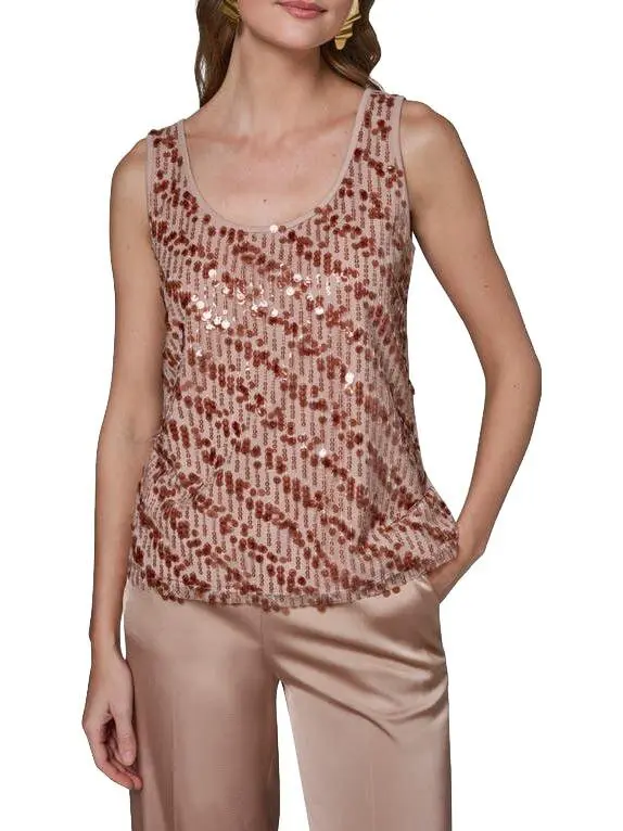Donna Karan New York Sequin Sleeveless Top - Umbria