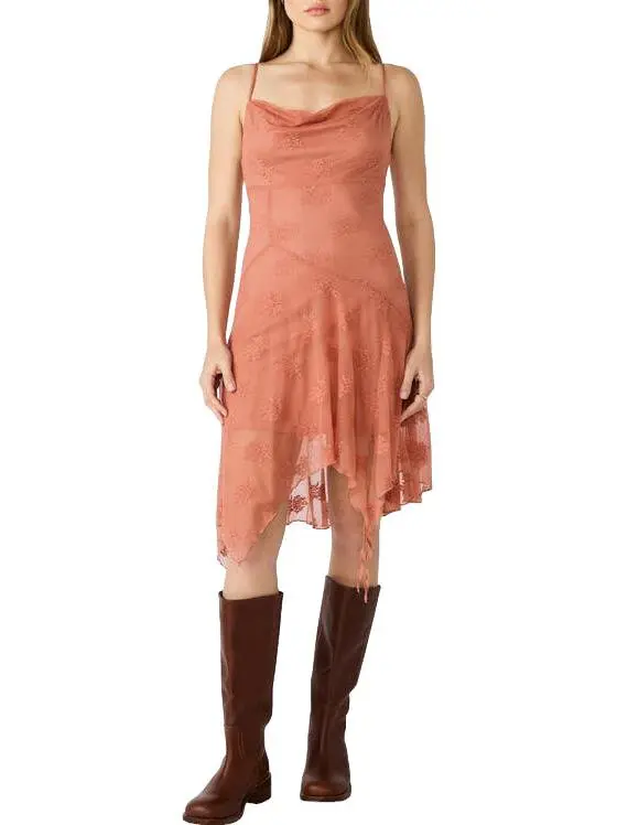 Steve Madden Corina Embroidered Slipdress - Canyon Rose