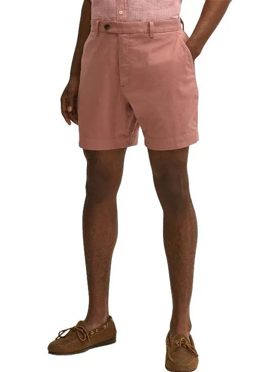 Brooks Brothers Friday Flat Front Chino Shorts - Canyon Rose