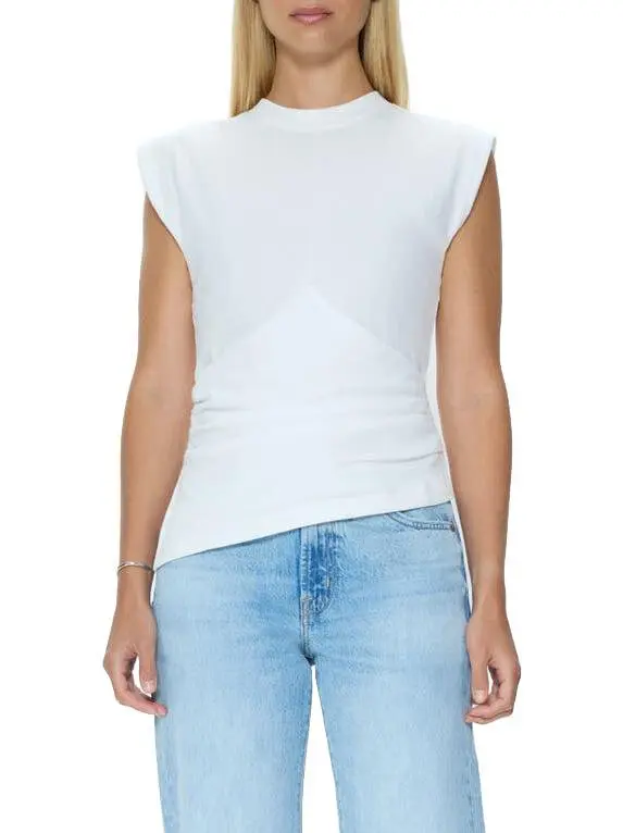 PISTOLA Ruched Muscle T-shirt - Le Blanc