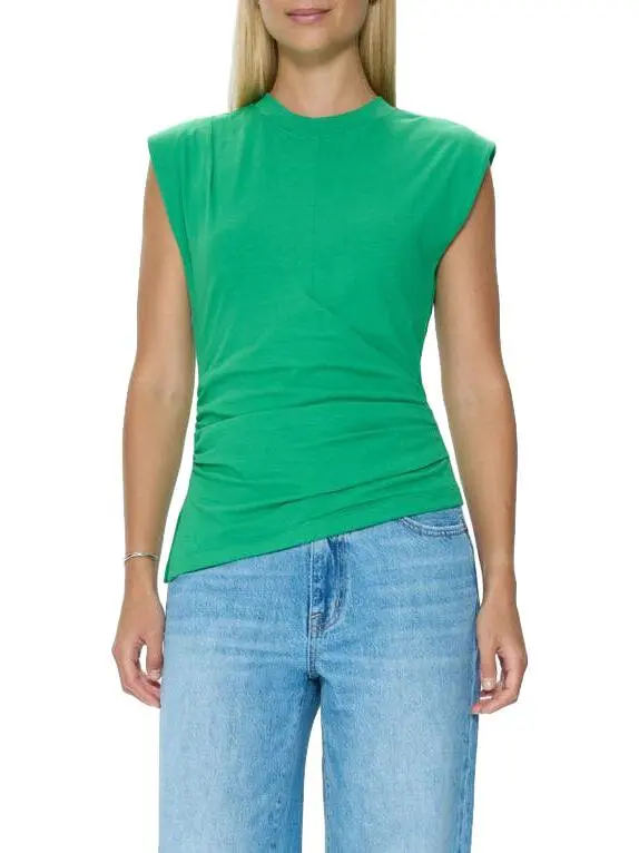PISTOLA Ruched Muscle T-shirt - Mantis