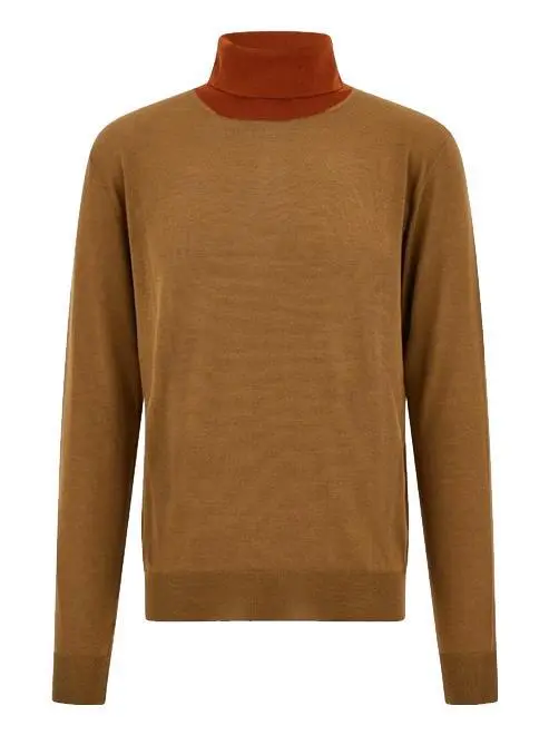 FERRAGAMO Silk Turtleneck Jumper - Metallic