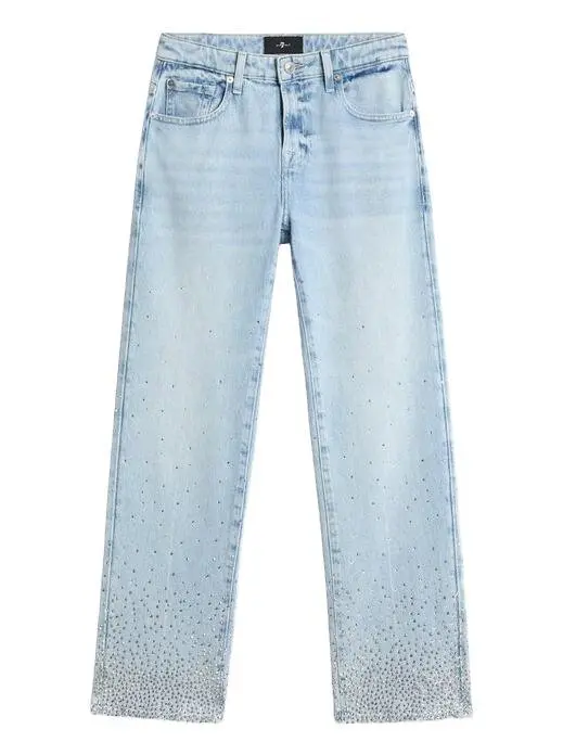 7 For All Mankind Calie Straight Ankle Jeans - Blue