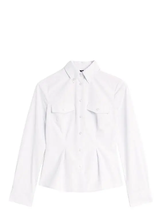 7 For All Mankind Slant Military Shirt - White