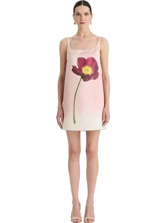 Oscar De La Renta Peony Shift Dress - Natural