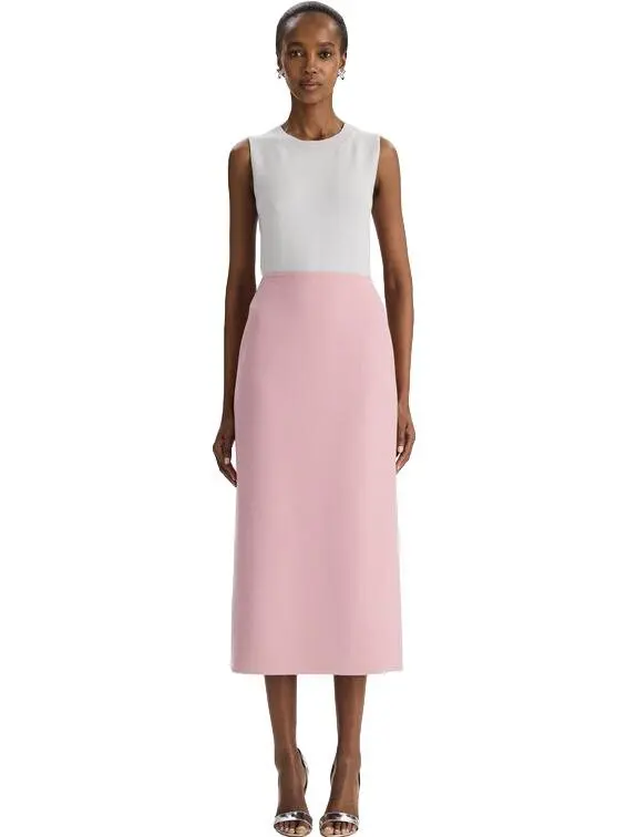 Oscar De La Renta Wool Pencil Skirt - Natural
