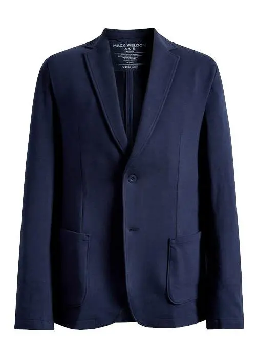 Mack Weldon Ace Navy Cotton French Terry Blazer - Total Eclipse