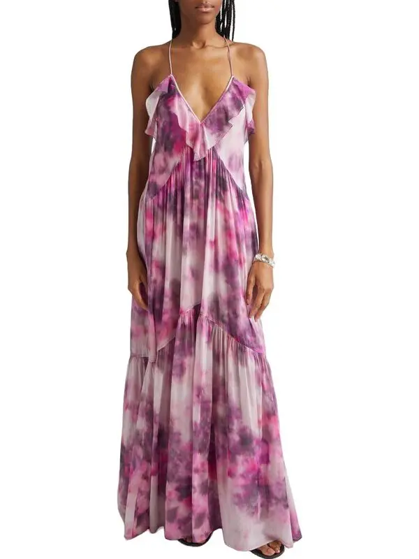 Isabel Marant Vasmila Racerback Cotton Maxi Dress - Pink