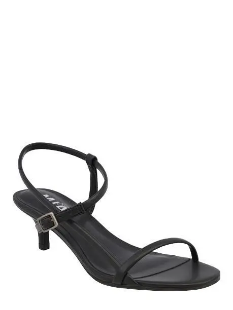 Mia Meleani Ankle Strap Kitten Heel Sandal - Black