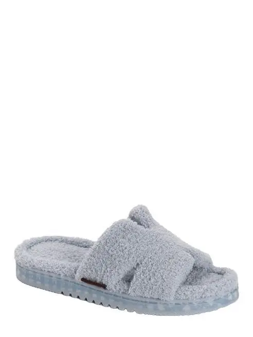 MUK LUKS Cecilia Slide Slipper - Light Blue